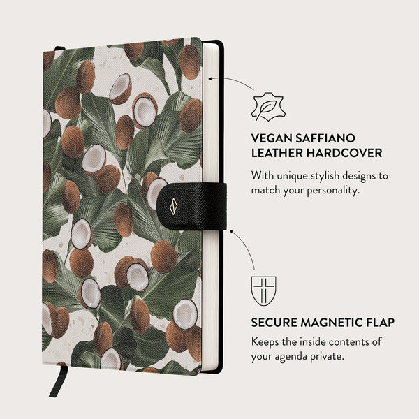 Coconut Crush - Saffiano Leather Journal Notebook | BURGA
